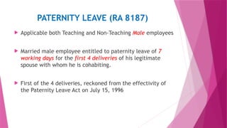 Leave Benefits for Government Employees in DepEd | PPTX