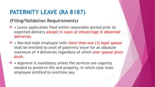 Leave Benefits for Government Employees in DepEd | PPTX