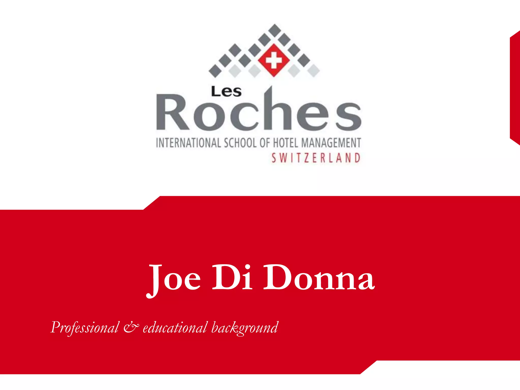Presentation for Les Roches students | PPT