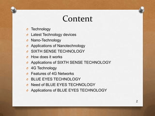 The overview of latest technology | PPTX | Computer Networking | Computing