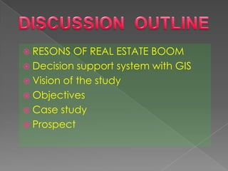 Real Estate Decision Support System based on GIS | PPTX