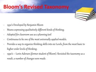 Bloom's Taxonomy | PPTX