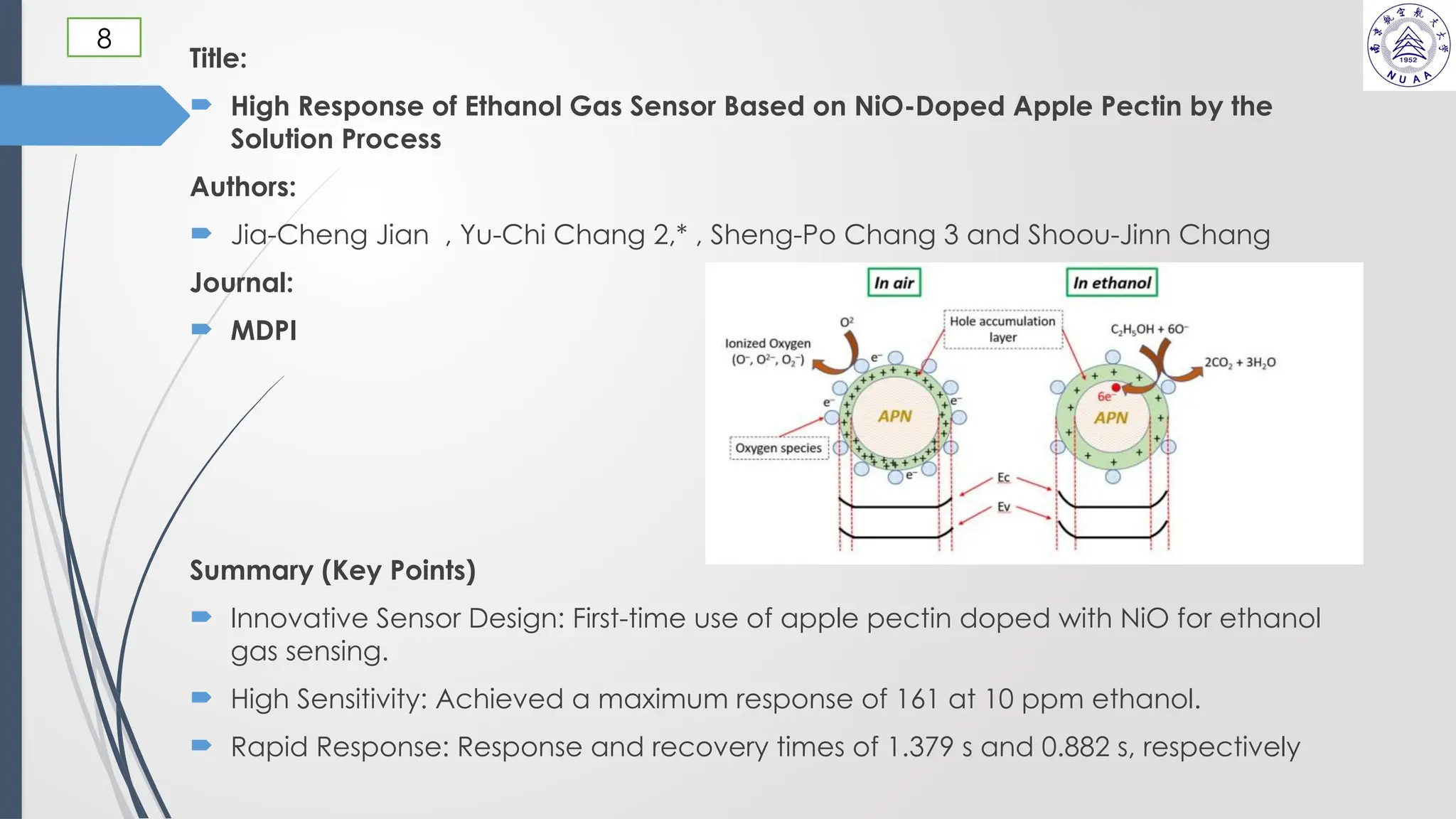 Presentation for nickel oxide for use a gas detector.pptx