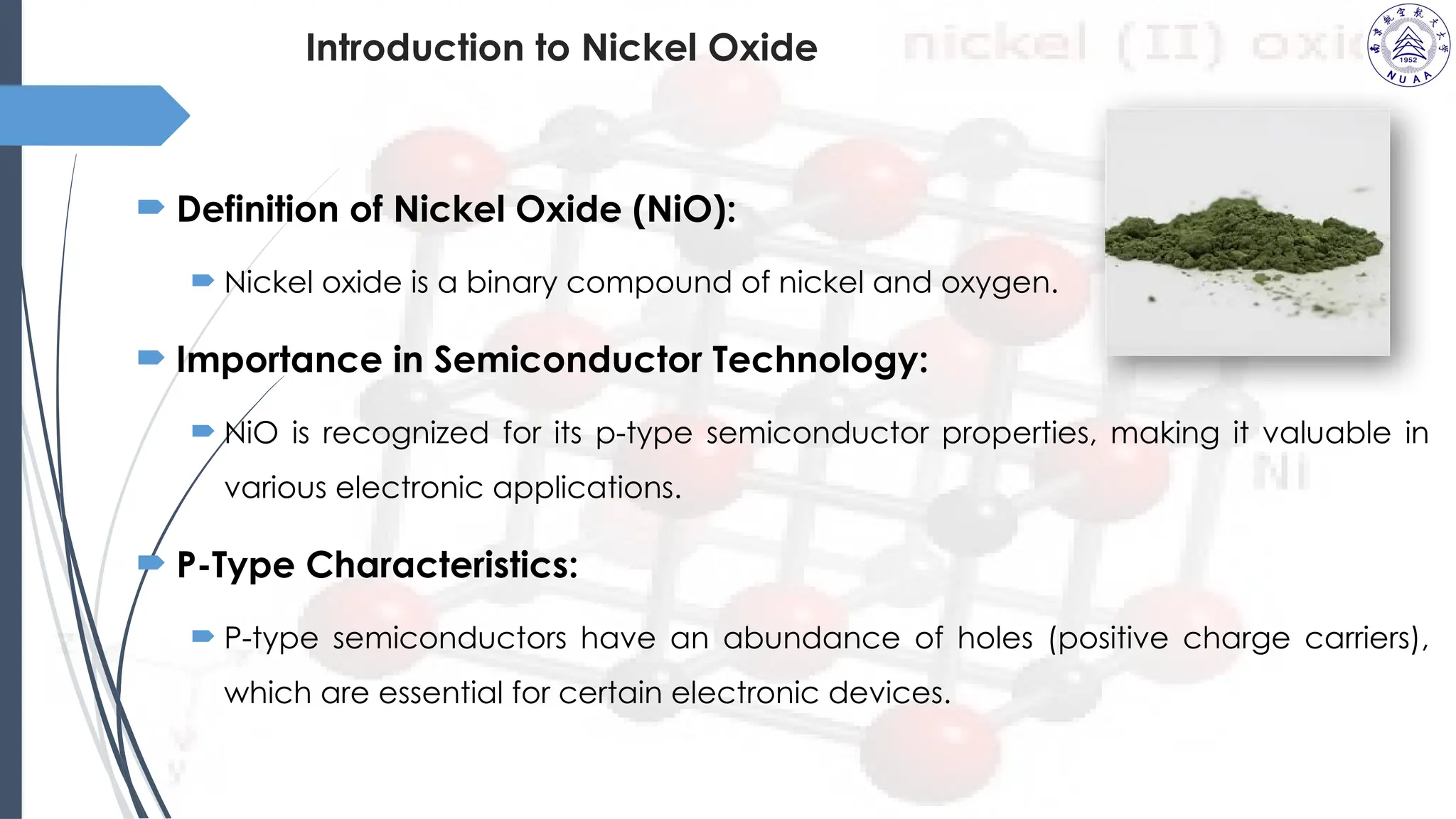 Presentation for nickel oxide for use a gas detector.pptx