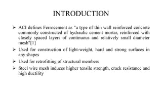 Flexure Behaviour of Ferrocement Strengthened RC beams | PPTX