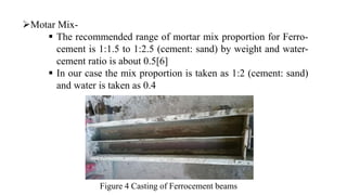 Flexure Behaviour of Ferrocement Strengthened RC beams | PPTX