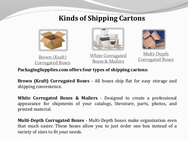 Types of Shipping & Packing Boxes