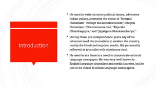 An approach of Pt. Deendayal Upadhyay ji towards Journalism.pptx