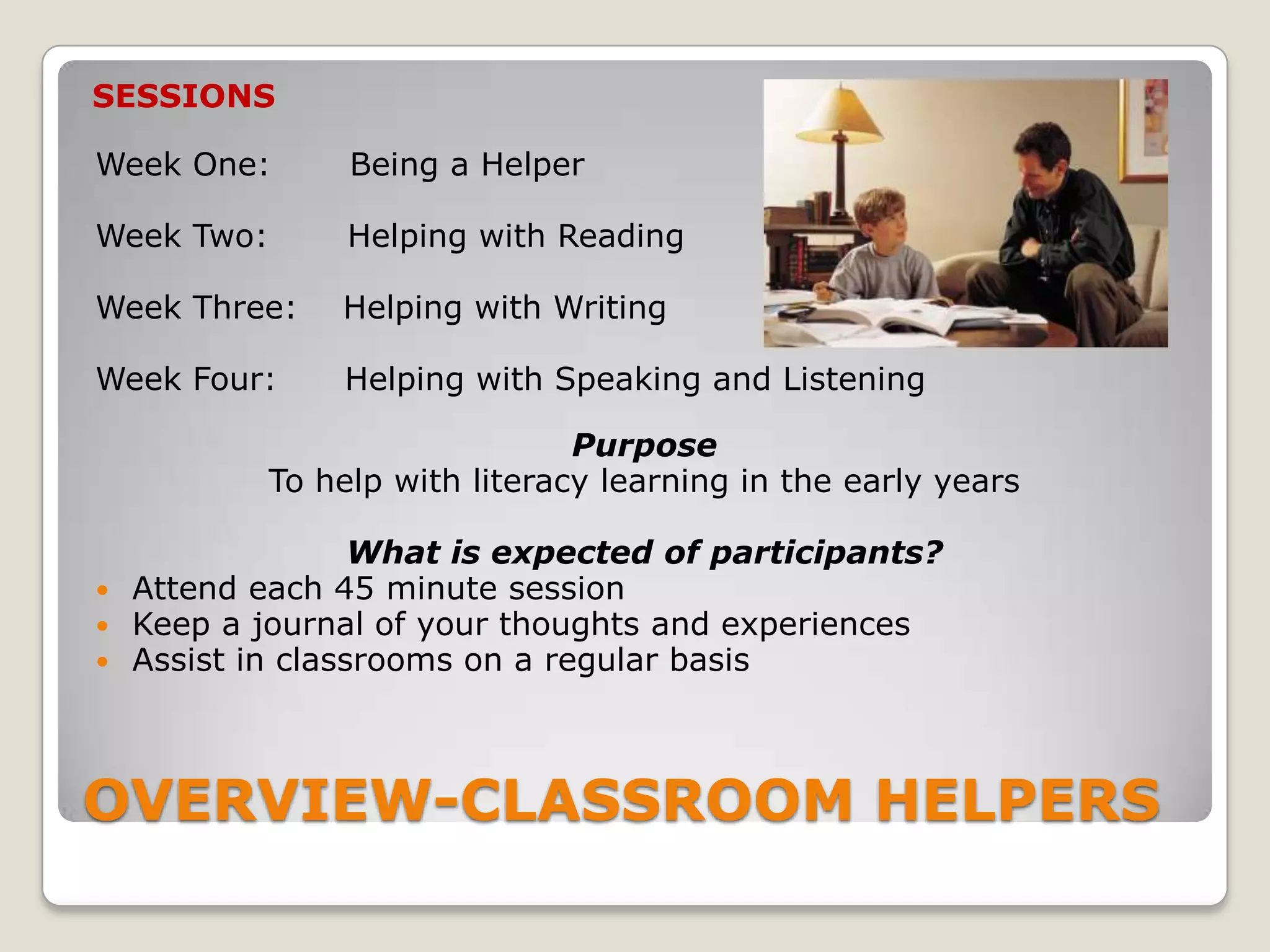 Presentation for Parents Session One | PPTX