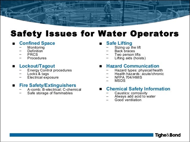 Health & Safety For Water Treatment Plant Operators