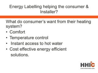 HHIC Presentation on Energy Labelling at PHEX 2015 | PPT
