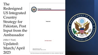 Dissecting the US Integrated Country Strategy for Pakistan in the ...