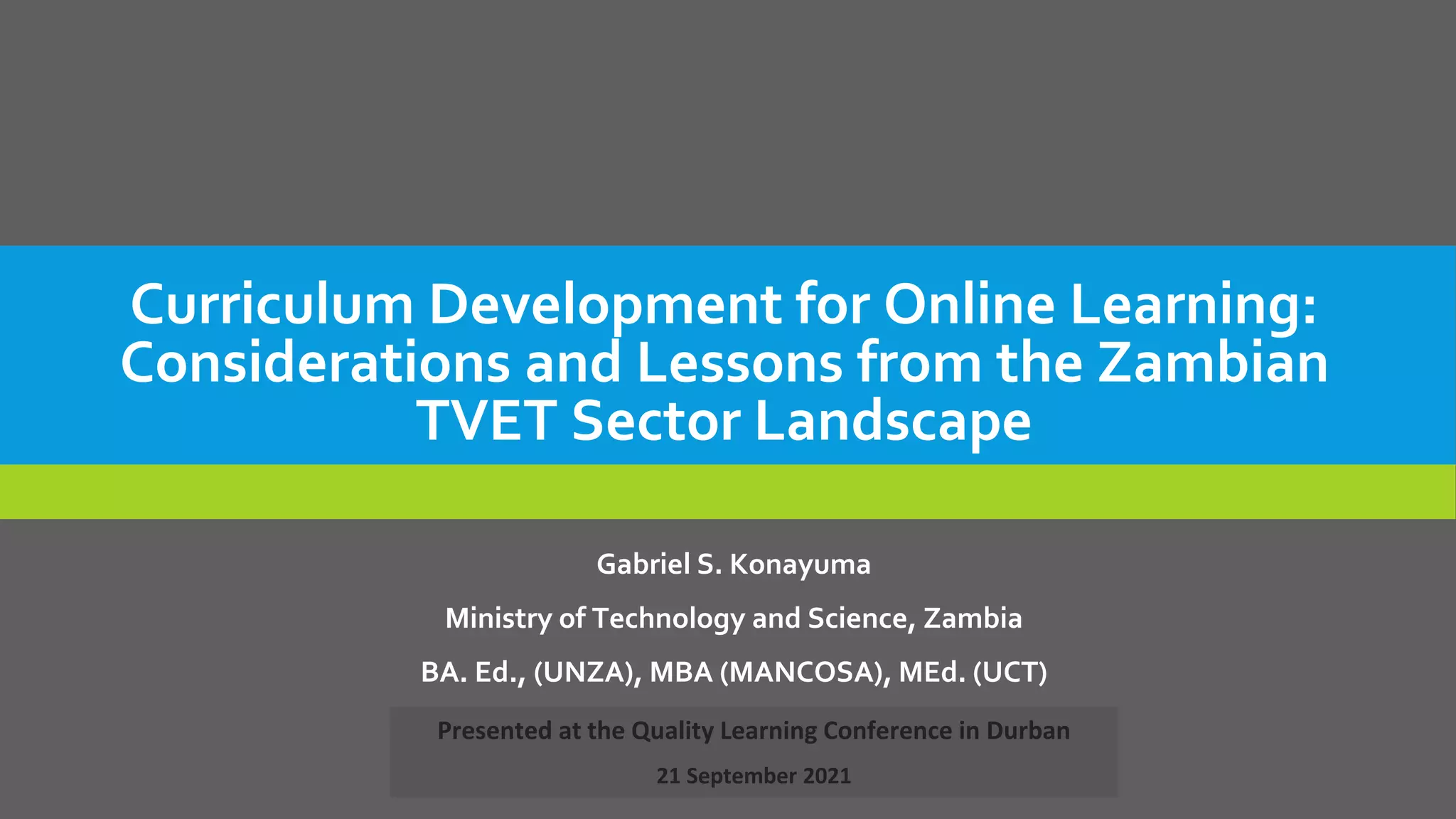 Curriculum Development for Online Learning: Considerations and Lessons ...