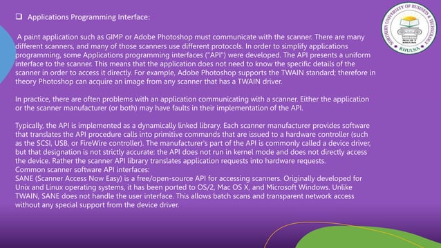 Presentation for Scanner .pptx | Computer Peripherals | Computing