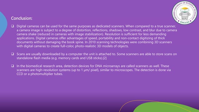 Presentation for Scanner .pptx | Computer Peripherals | Computing