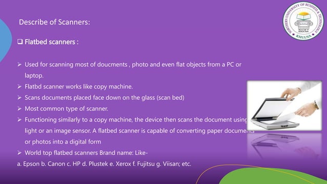 Presentation for Scanner .pptx | Computer Peripherals | Computing