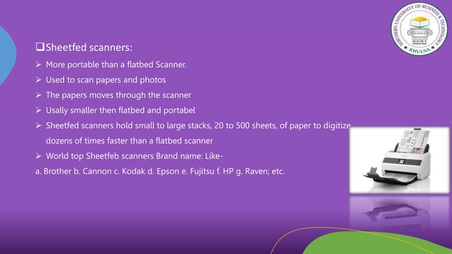 Presentation for Scanner .pptx | Computer Peripherals | Computing