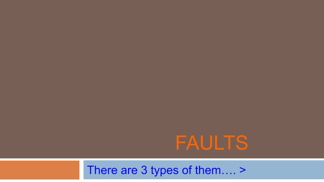 Presentation for science faults | PPTX | Geology | Science