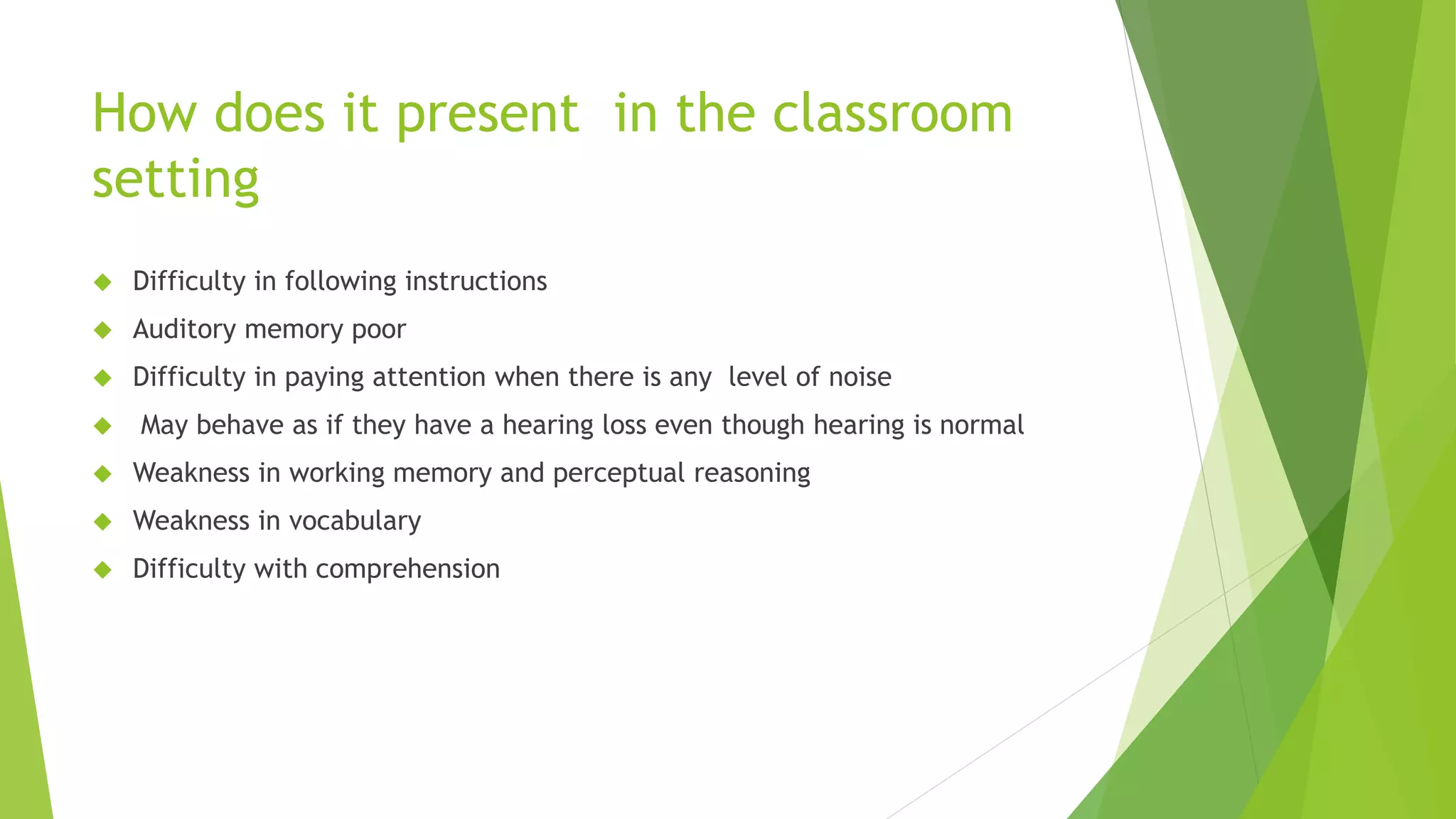 Auditory Actions: helping pupils with auditory processing | PPTX