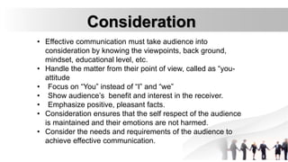 Communication, Seven C's of Communication and Barriers to Effective ...