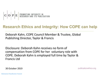 Research Ethics and Integrity: How COPE can help | PPTX