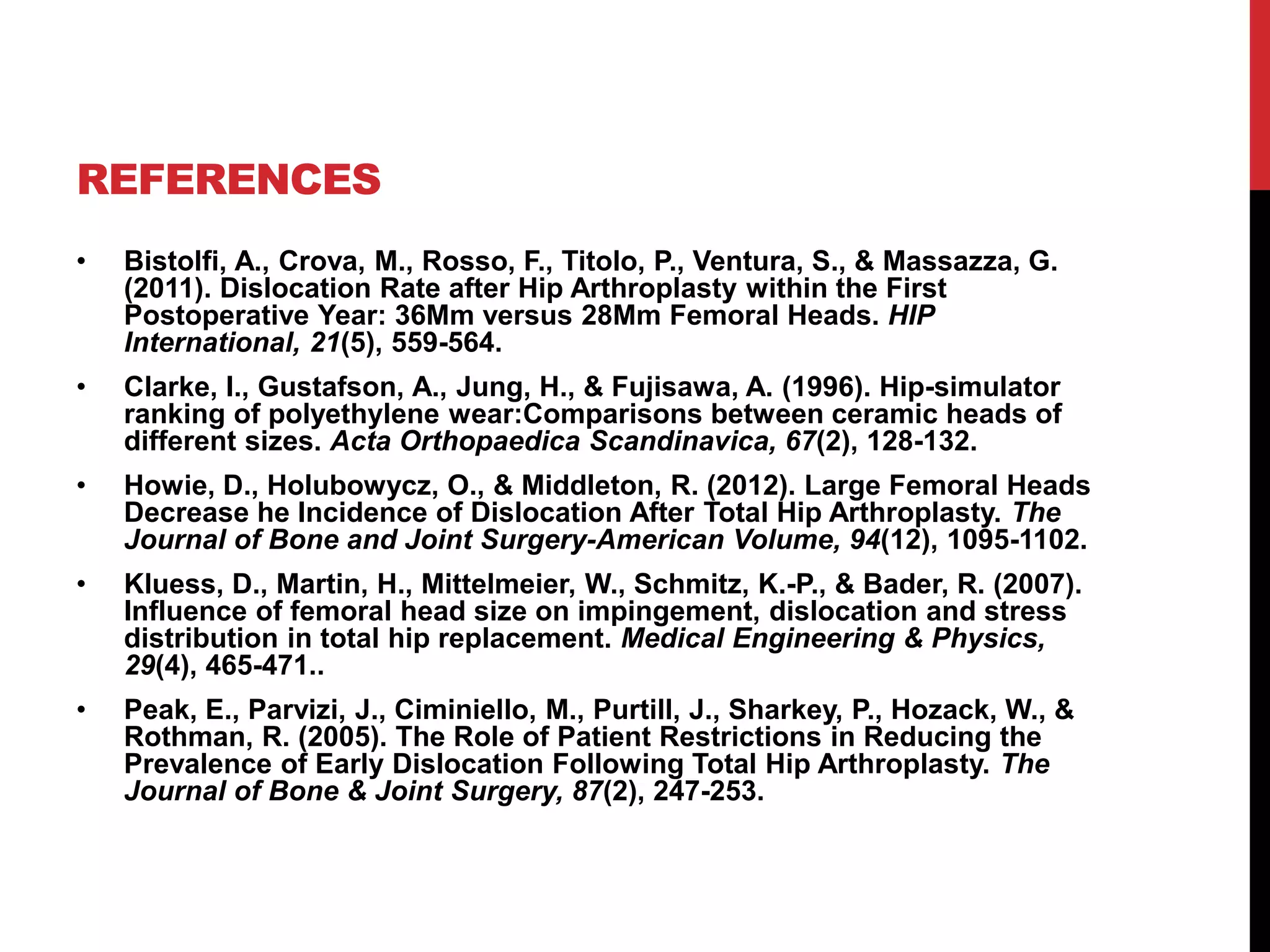 Presentation for Total Hip Arthroplasty | PPT