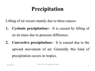 Presentation for unit 2 precipitation and its measurement | PPTX