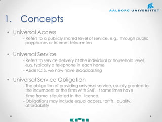 Presentation for universal access and service | PPTX