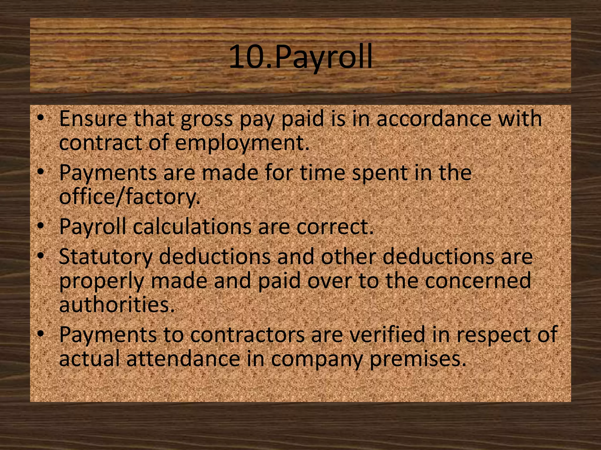 Internal Audit of Manufacturing Companies | PPSX