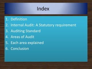Internal Audit of Manufacturing Companies | PPSX