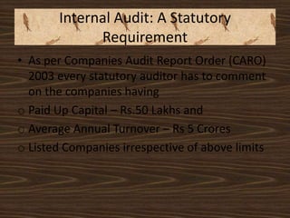 Internal Audit of Manufacturing Companies | PPSX