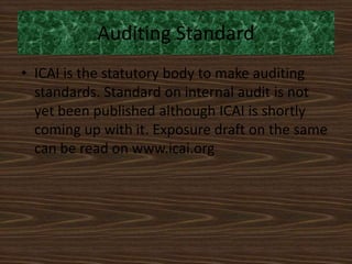 Internal Audit of Manufacturing Companies | PPSX