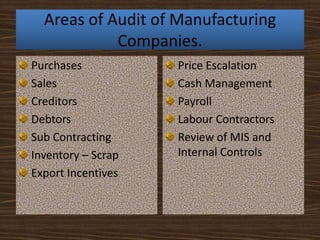 Internal Audit of Manufacturing Companies | PPSX
