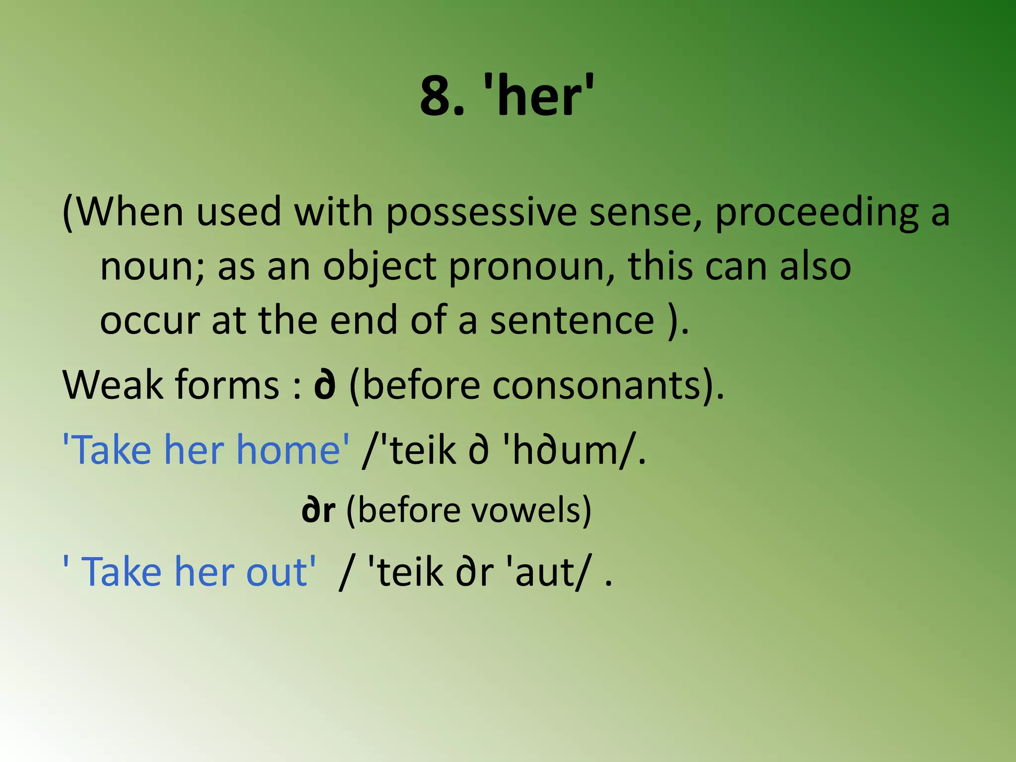 Presentation for weak form in english | PPTX