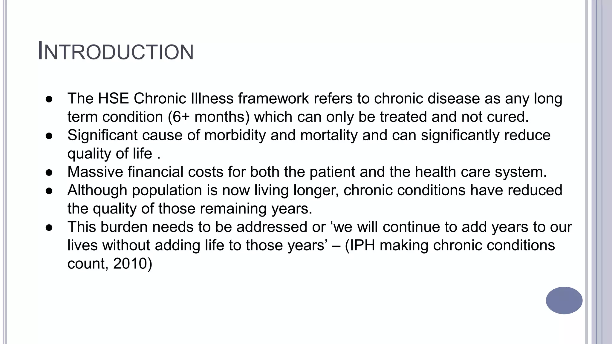 Chronic Illness frameworks and Primary Care Physiotherapy | PPTX