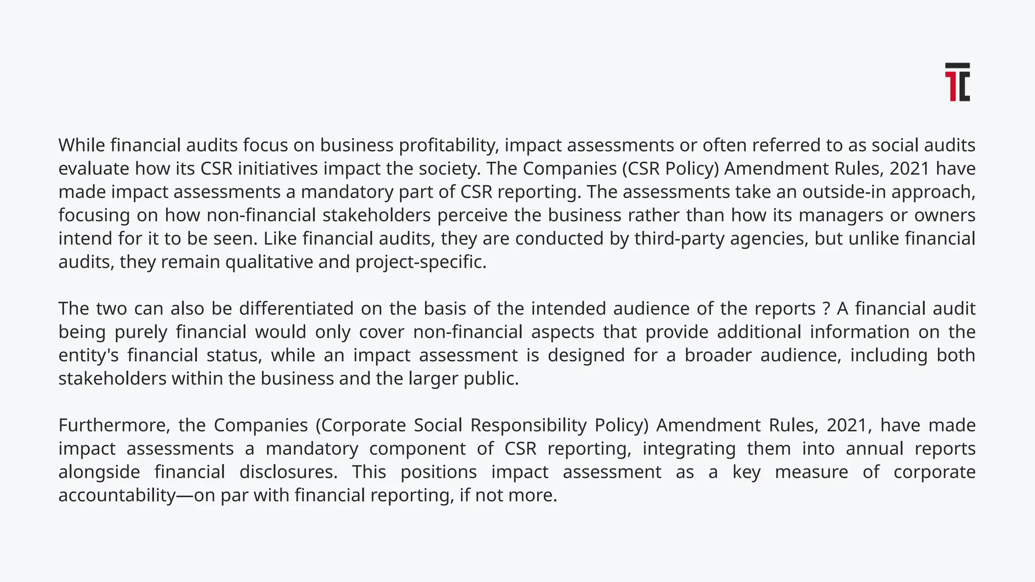 From Compliance to Impact: Understanding Impact Assessment of CSR | PPTX
