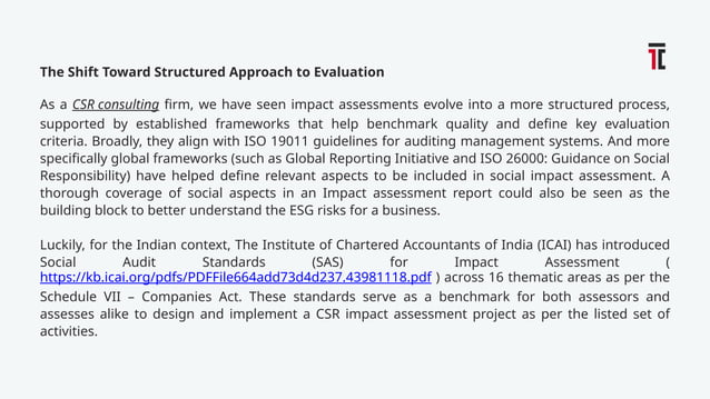 From Compliance to Impact: Understanding Impact Assessment of CSR | PPTX