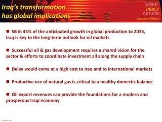 Iraq Energy Outlook Special Report | PPT