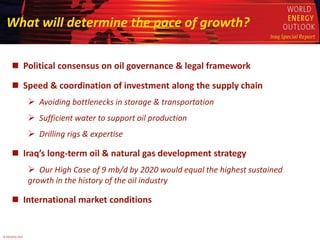 Iraq Energy Outlook Special Report | PPT