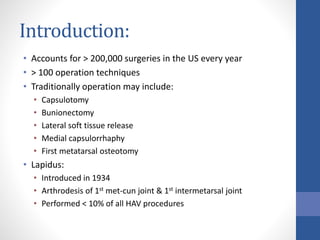 Presentation frontal plane correction in hav surgery | PPTX