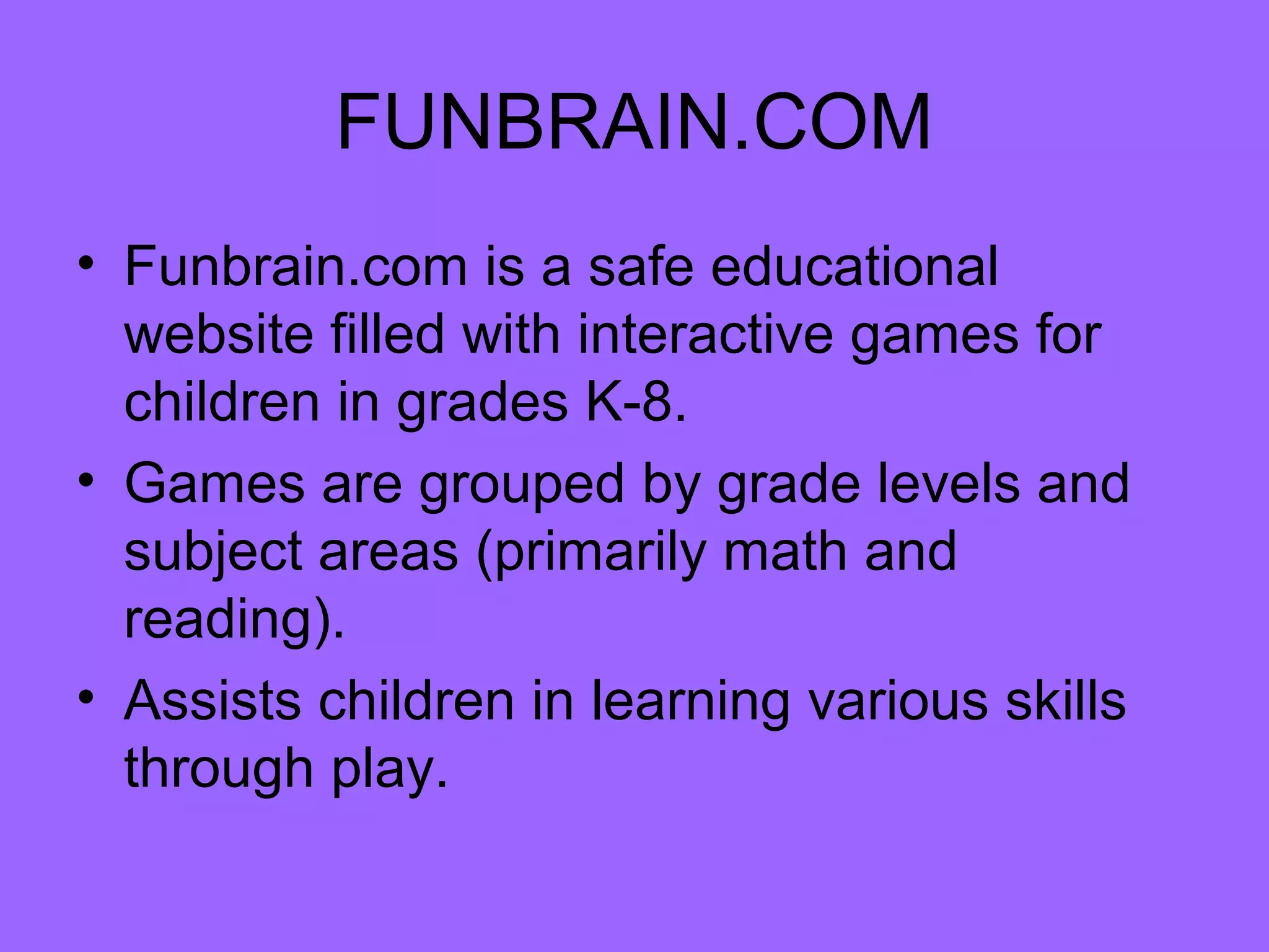 Presentation funbrain | PPT