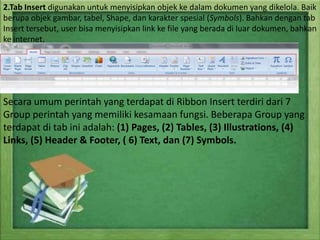 Presentation fungsi menu pada icon | PPT