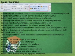 Presentation fungsi menu pada icon | PPT