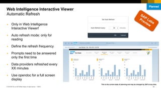 L'avenir de SAP BusinessObjects Web Intelligence - BI4.2 SP06 et dernières versions | PPT