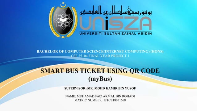 Smart Bus Ticket System using QR code | PPTX