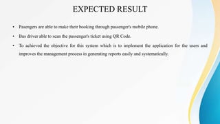 Smart Bus Ticket System using QR code | PPTX