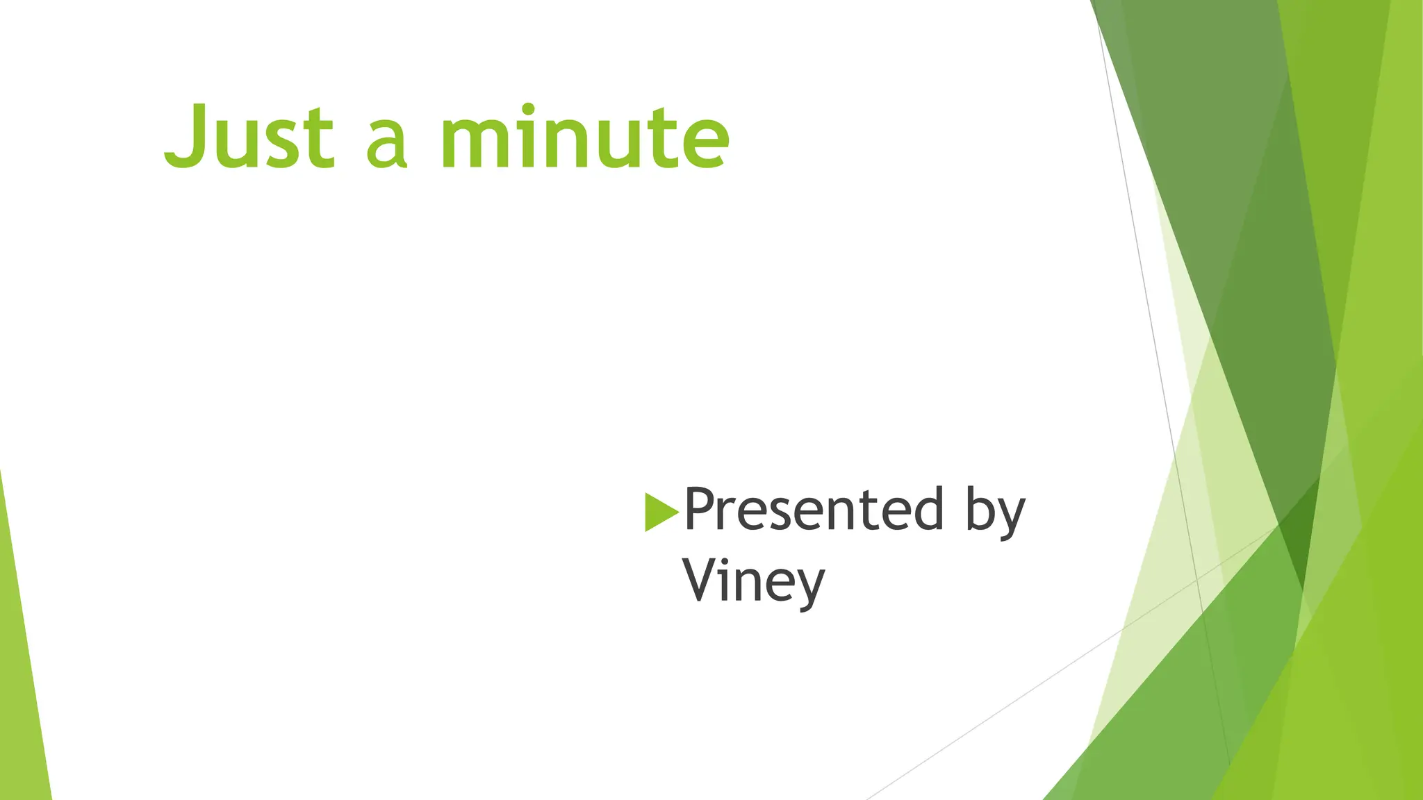 Just a minute | PPTX