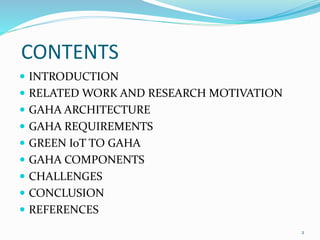 Green IoT Agriculture and HealthcareApplication (GAHA) | PPT