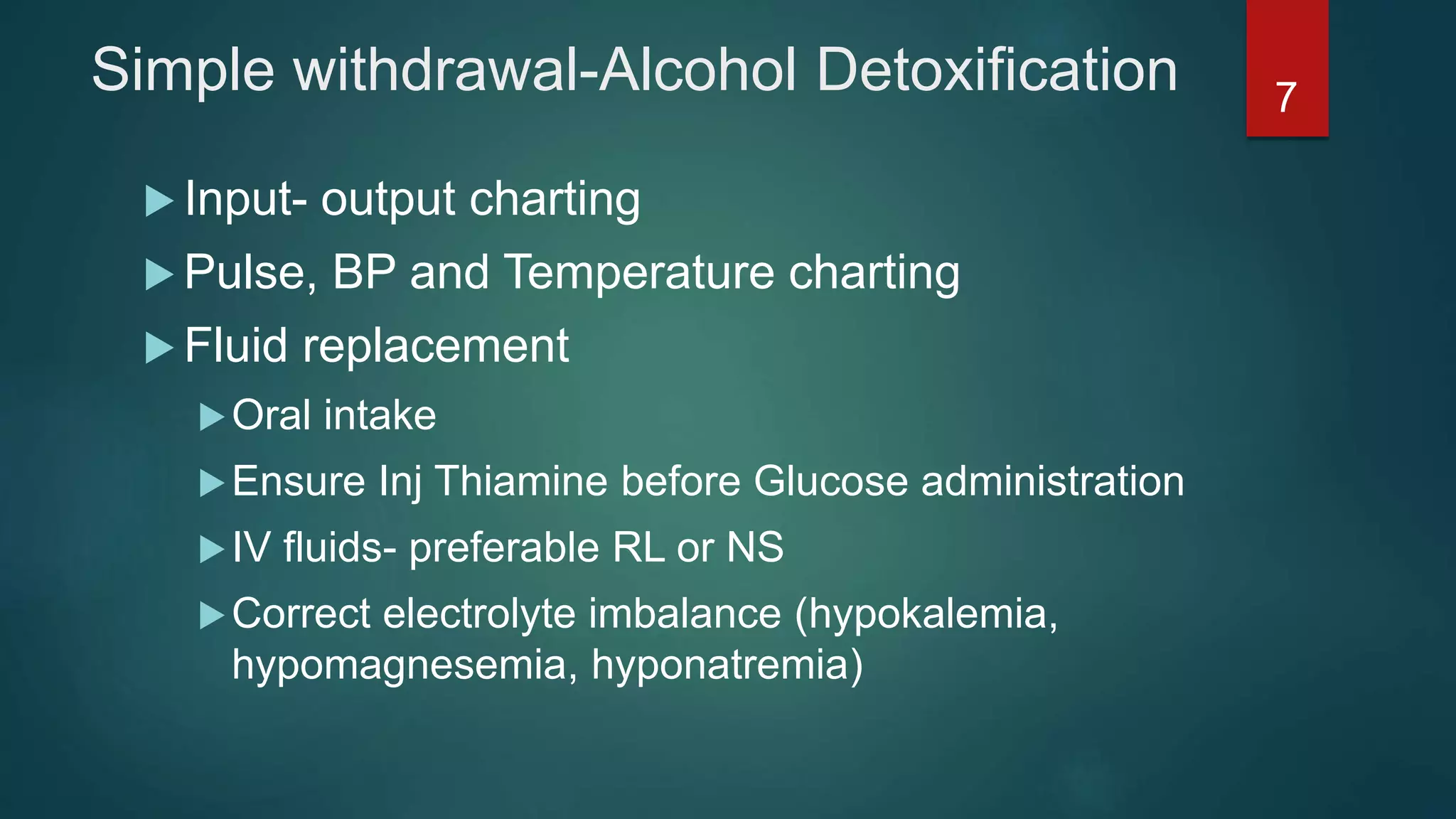 Management of Alcohol Dependence | PPTX