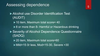 Management of Alcohol Dependence | PPTX